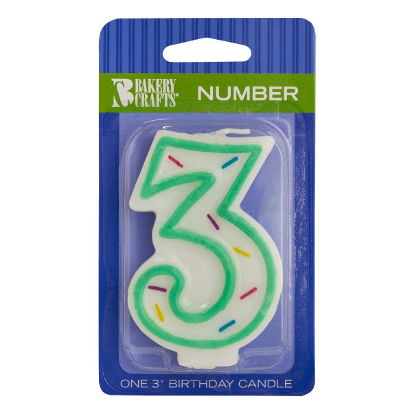 2020 - #3 CONFETTI CANDLE WITH GREEN BORDER – Bakemark Canada ...